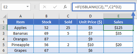 Excel ISBLANK Formula - Test if cell is blank